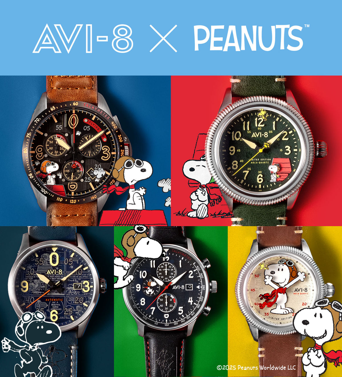 Peanuts Snoopy Flying Ace collection – Spinnaker Watches Brasil